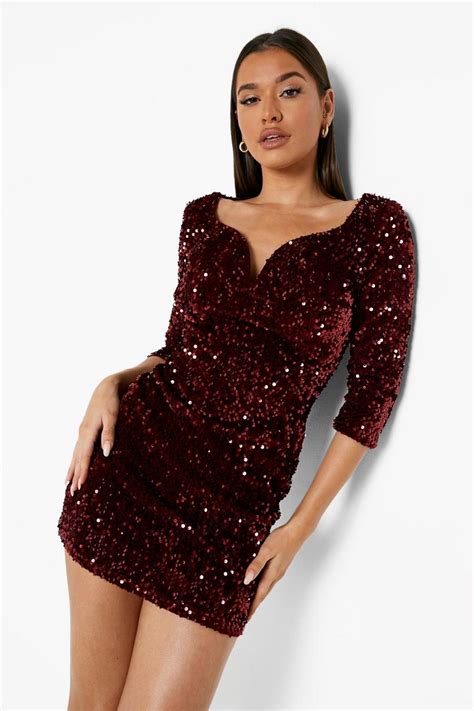 Sequin Bodycon Party Dress Boohoo
