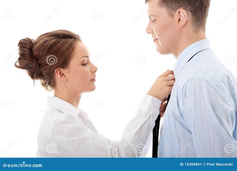 Knotting The Necktie Stock Image Image Of Passion European 15399891