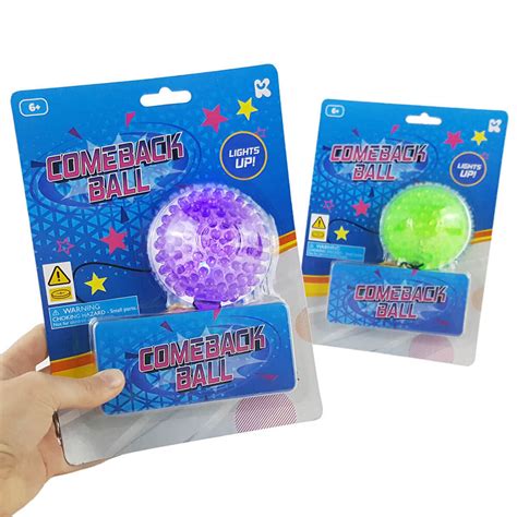 Outdoor Light Up Bounce Back Ball 9cm The Boomerang Ball That Bounces Back