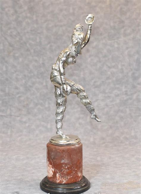 Art Deco Bronze Marble Silver Chiparus Egyptian Dancer Figurine
