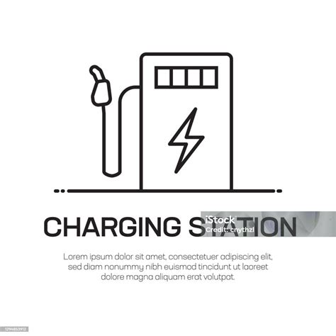 전기차 충전소 벡터 라인 아이콘 간단한 얇은 선 아이콘 프리미엄 품질 디자인 요소 0명에 대한 스톡 벡터 아트 및 기타 이미지 0명 개념 급유 Istock