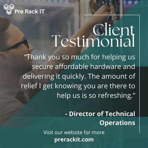 Prerackit Datacenter Itsolutions Storagesolutions Testimonial Prerack It
