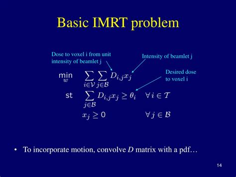 Ppt Principles Of Robust Imrt Optimization Powerpoint Presentation
