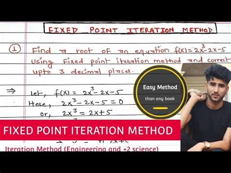 Fixed Point Iteration Method Iteration Method Iteration Method In