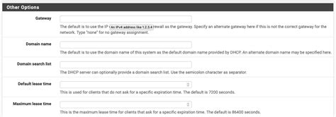 Pfsense Dhcp Lease Remember Time Settings Network Engineering Stack Exchange