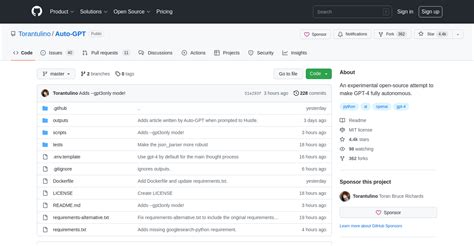 Auto Gpt An Autonomous Gpt 4 Experiment