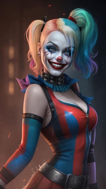 Premium Ai Image Harley Quinn Generative Ai