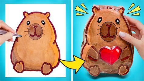 Как сделать сквиш капибару 🧸 Забавные факты о животных и подробная обучалка Youtube