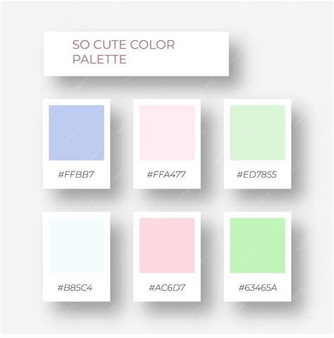 Paleta De Colores De Moda Paleta De Colores Pastel Muestra Colores Dulces Con Código