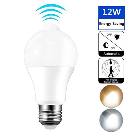 E27 Motion Sensor 15w 12w 9w 5w Led Lamp Body Induction Auto Turn On