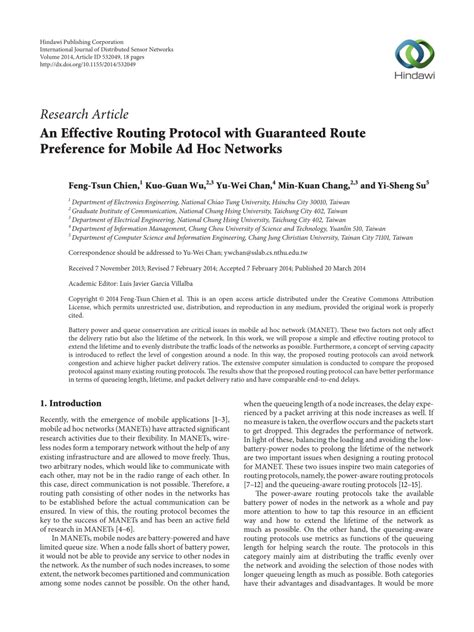 Pdf An Effective Routing Protocol With Guaranteed Route Preference