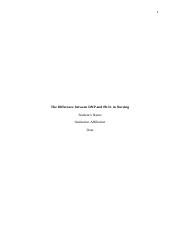 The Difference Between DNP And PHD In Nursing Edited Docx 1 The Difference Between DNP And Ph