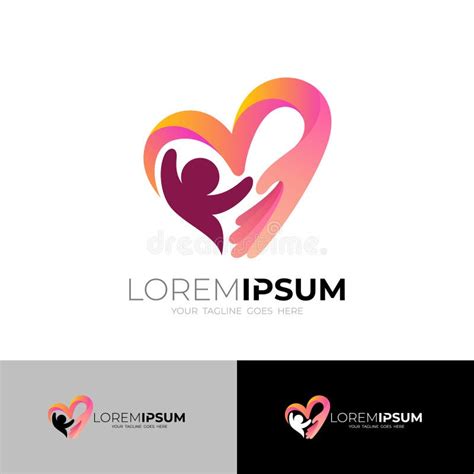 Abstract Love Logo And People Care Design Template Stock Vector Illustration Of Medicine