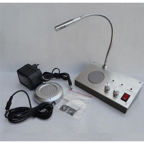 Two Dual Way Audio Intercom System Bank Hospital Counter Window