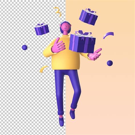 Premium Psd 3d Character With T Box For Ui Ux Web Mobile Apps