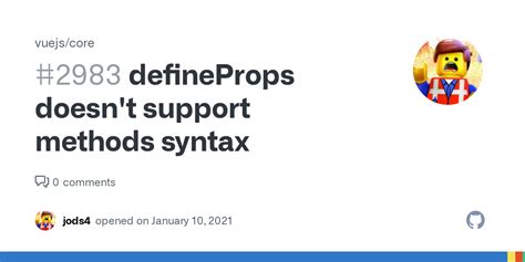 defineprops doesn t support methods syntax · issue 2983 · vuejs core