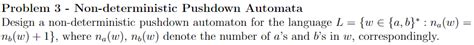 Solved Problem 3 Non Deterministic Pushdown Automata