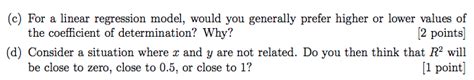 Solved Coefficient Of Determination The Coefficient Of Chegg