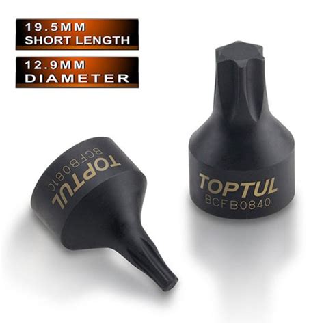 Toptul Stubby Star Torx Bit Socket Black Phosphate 1 4in Dr X T40