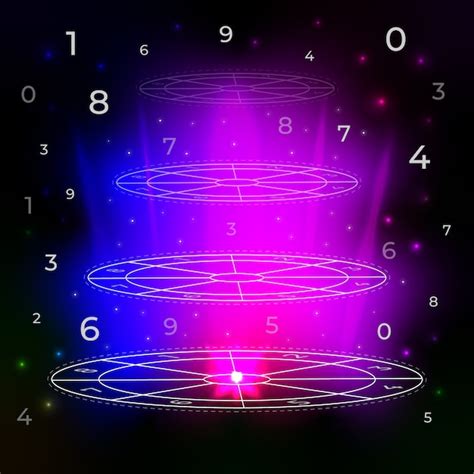 Free Vector Gradient Numerology Background