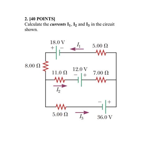 Solved Calculate The Currents I1 I2 I3 In The Circuit S