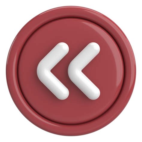 Premium Photo Previous Button Back Button 3d Illustration