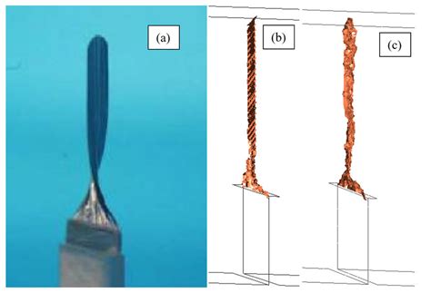 A Experimental 77 And Computed Crack Surfaces With B Structured Download Scientific