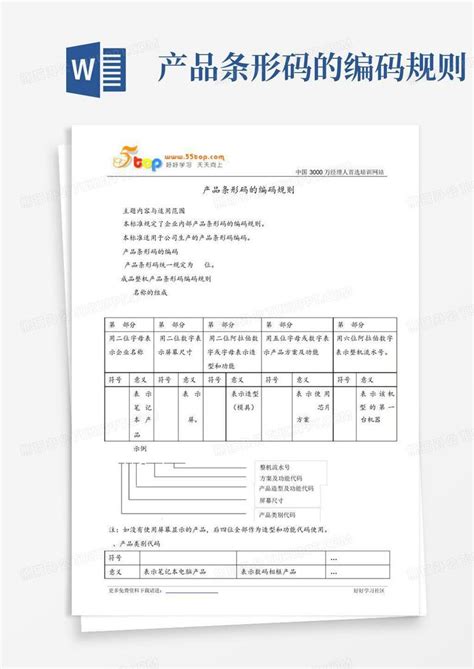 产品条形码的编码规则word模板下载编号qxgovnmd熊猫办公