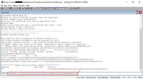 debugging stack traces from crash dumps · microsoft winobjc wiki · github