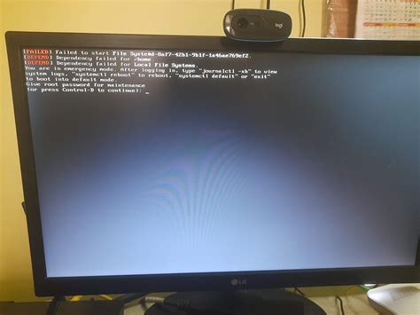 Dependency Failed For Home And Depedency Failed For Local File Systems Support Manjaro