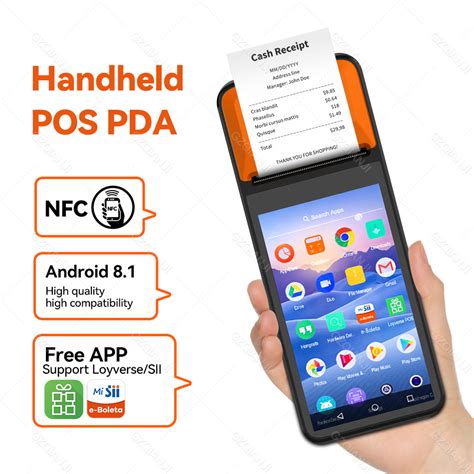 Jual Handheld Pos Android Terminal Pda Bluetooth 58mm Thermal Bill Printer Portable Devices