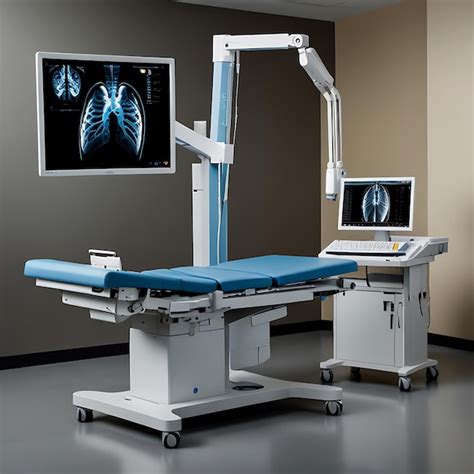 Digital Xray Machine For Radiology On White Background Medical Imaging Device Premium Ai