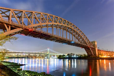 Train Hell Gate Bridge Hell Gate Bridge New York Connecting Railroad