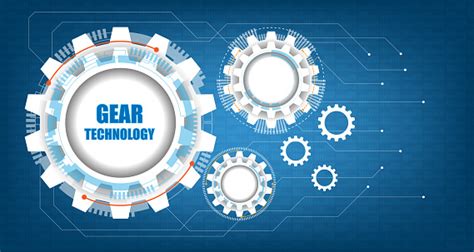 비트와 회로 기판에 텍스트 필드와 그림자미래 형 기어 바퀴 연결된 기어 및 아이콘 Ep3이 있는 추상적인 배경 공기 역학에 대한