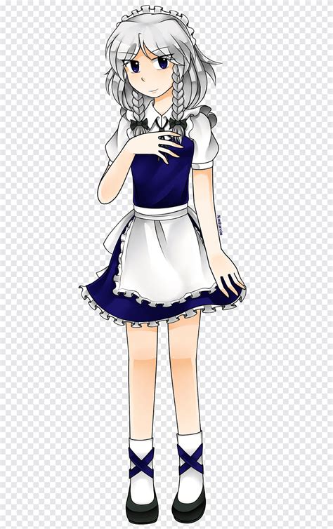 Touhou Project Sakuya Izayoi Anime Mangaka Personaje Anime Pelo Negro