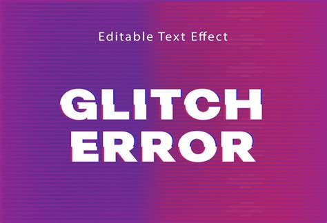 Premium Vector Glitch Text Effect
