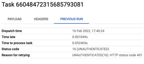 Cloud Functions Cloud Tasks Unauthenticated Error Stack Overflow
