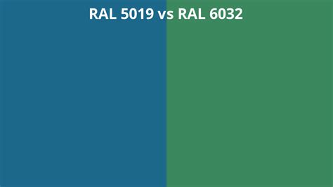 Ral 5019 Vs 6032 Ral Colour Chart Uk
