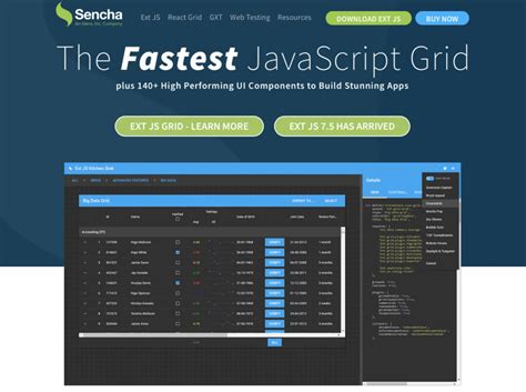 Sencha Ext Js The Most Secure Fastest And Full Featured Javascript Grid Library 1stwebdesigner