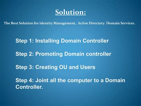Active Directory Domain Service Ppt