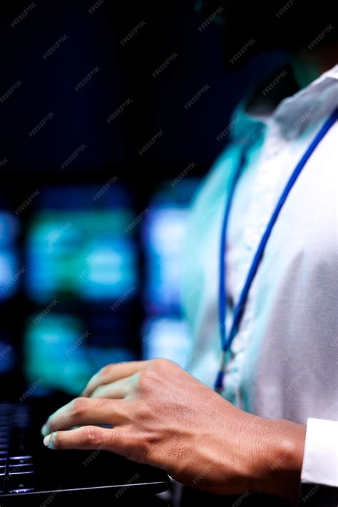 Free Photo Programmer Checking Server Diagnostics