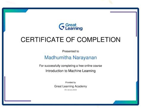 Madhumitha Narayanan On Linkedin Introduction Machinelearning Greatlearning
