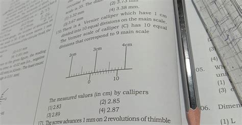 Divided Into 10 Equal Divis Of Calliper C Has 10 Equal The Verner Divis