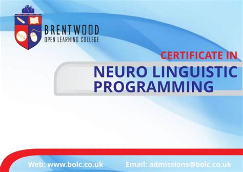 Pdf Certificate In Neuro Linguistic Programming Linguistic