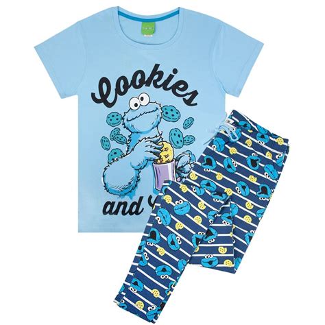Buy Sesame Street Womens Ladies Cookie Monster Pyjamas Mydeal