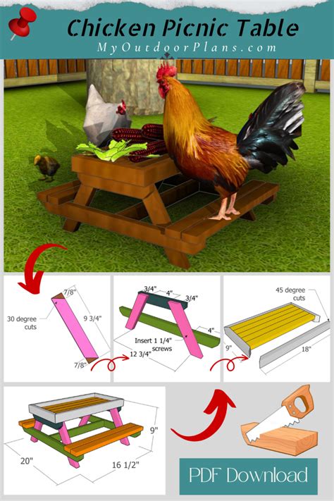 Chicken Picnic Table Free Plans Myoutdoorplans