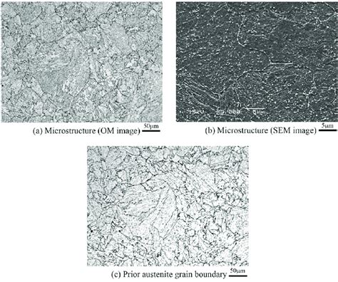 Optical Image A And Sem Image B And Prior Austenite Grain Boundary Download Scientific