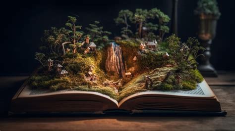 Premium Ai Image A Book With A Waterfall On The Cover