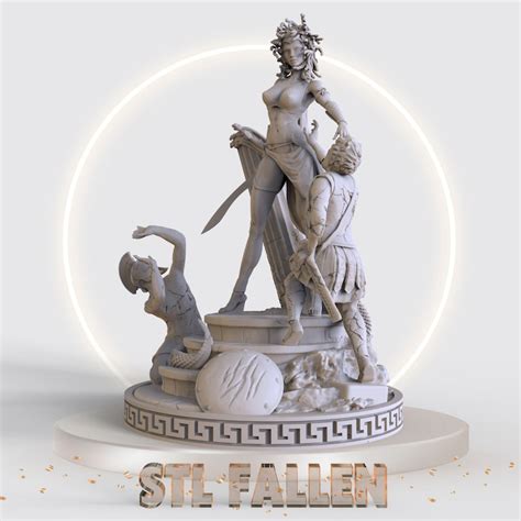 Medusa And Soldier 3d Printable Stl File Instant Download Etsy