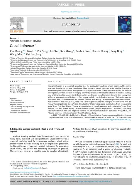 Pdf Causal Inference